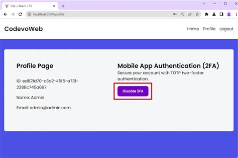 How To Implement Two Factor Authentication 2FA In React Js 2025