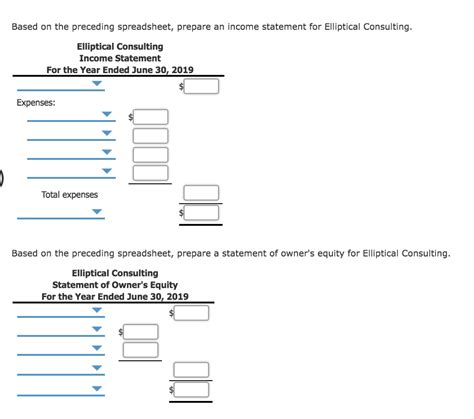 Solved Financial Statements From The End Of Period