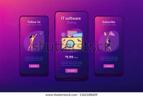 People Catching Bugs On Laptop Screen Stock Vector Royalty Free