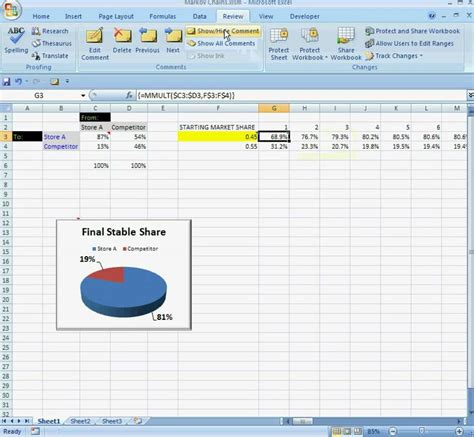 Excel How To Mmult Function And Markov Chains Silent Video Youtube