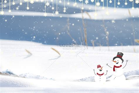 눈 풍경 은 눈사람 이다 배경 사진 및 창의적인 일러스트 무료 다운로드 Lovepik