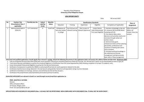 Administrative Aide Vi Clerk Iii Osa