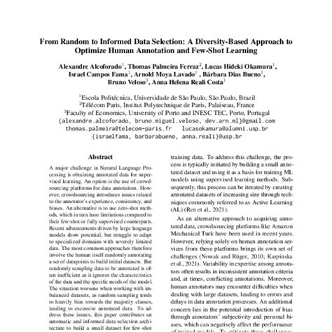 from random to informed data selection a diversity based approach to