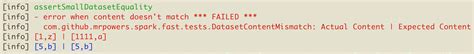 make the dataset equality inequality messages better · issue 68