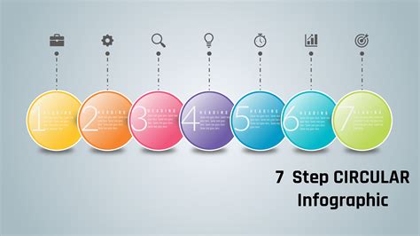 18 Powerpoint 7 Step Circular Infographic Powerup With Powerpoint