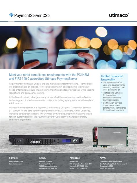 Utimaco Pdf Payment Card Industry Data Security Standard Personal Identification Number