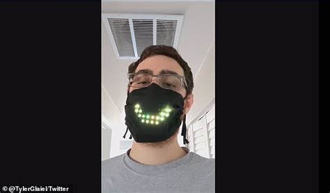 Computer Programmer Builds COVID 19 Face Mask With An Array Of LED