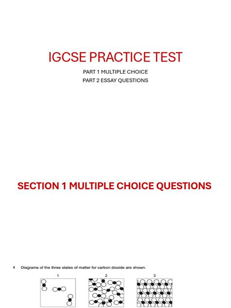 Igcse Practice Test Pdf
