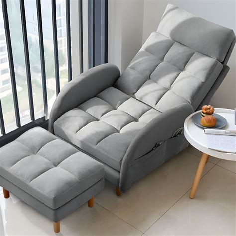 Ergonomic Scandinavian Recliner With Storage Small Size And Solid