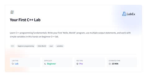 Your First C Lab Labex