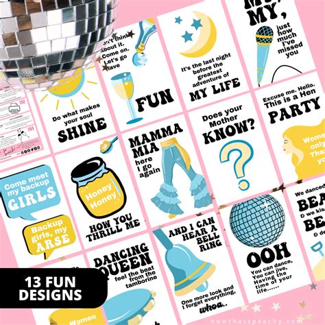 Mamma Mia Theme Poster Printables Party Props Movie Sign Decorations