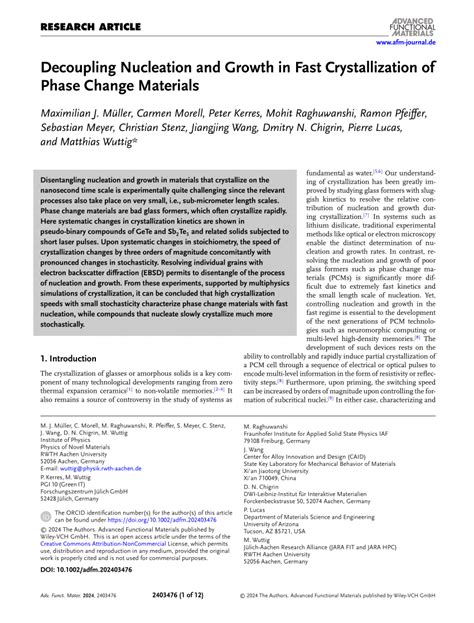 Pdf Decoupling Nucleation And Growth In Fast Crystallization Of Phase