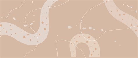Minimal Abstract Background Vector Illustration Soft Earth Tone Pastel