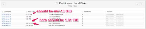 Partitions On Local Disk Wrong Webmin Virtualmin Community