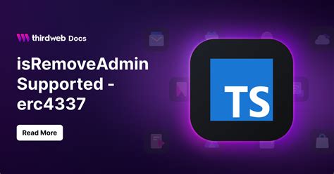 Isremoveadminsupported Erc4337 Typescript Sdk
