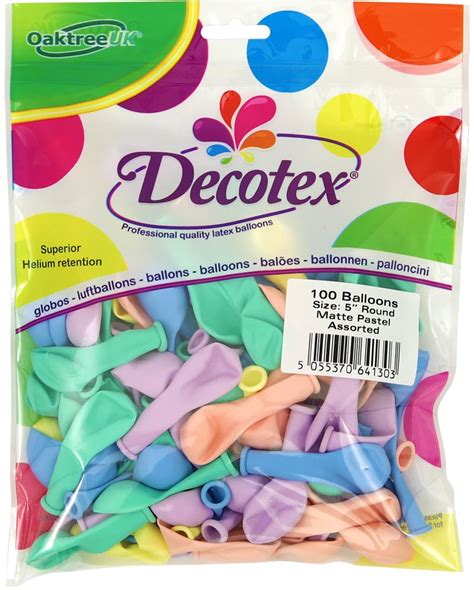 Decotex Pro 5 Matte Pastel Assorted X 100pcs Balloons