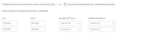 Solved Find The Local Maximum And Minimum Values Of The