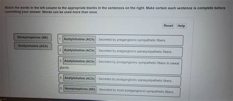 solved match the words in the left column to the appropriate blanks in