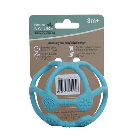 Back To Nature Silicone Teether Ball Blue Lulla Buy