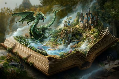 奇幻故事书中的龙与城堡插画图片下载 正版图片602152612 摄图网