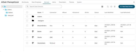 Altair Panopticon Visualization Server Installation And Reference Help Sorting Data Extracts