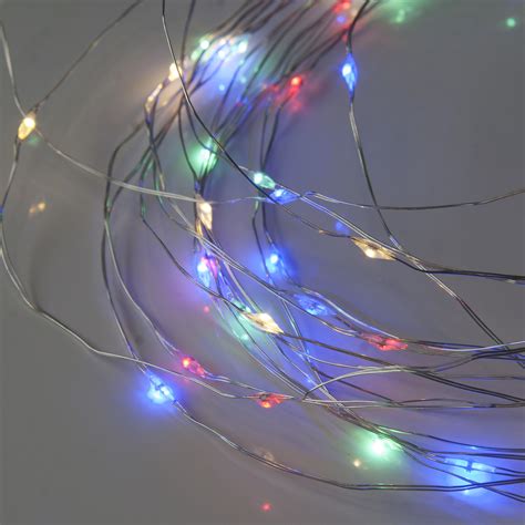 100 Multicolour Micro Lights With Remote Control Usb Plug Timer