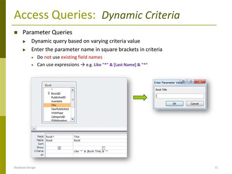 db implementation ms access queries ppt download
