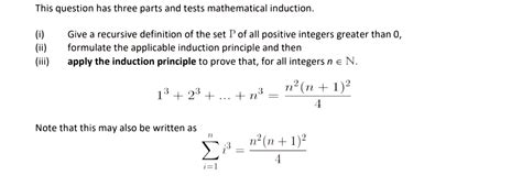 Solved This Question Has Three Parts And Tests Mathematical