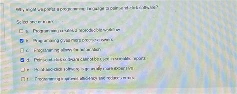 Solved Why Might We Prefer A Programming Language To
