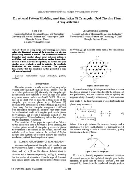 Triangular Lattice Array Antenna Pdf Triangle Antenna Radio