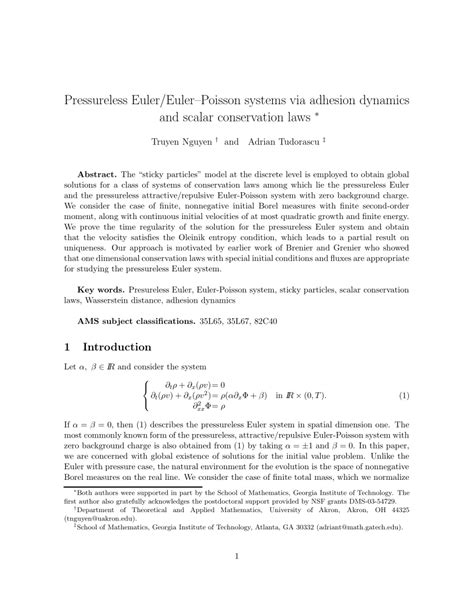 Pdf Pressureless Eulereulerpoisson Systems Via Adhesion Dynamics