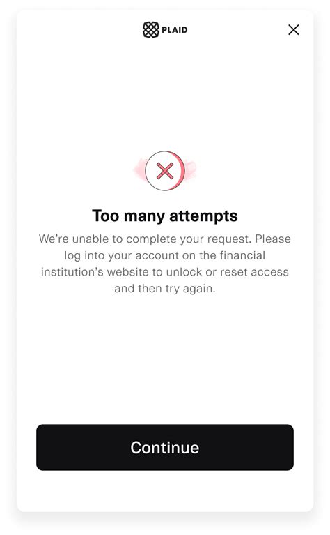 Too Many Attempts Consumer Help Center