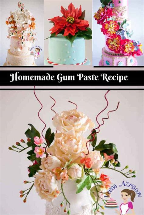 Homemade Gumpaste Recipe For Sugar Flowers Gum Paste Veena Azmanov
