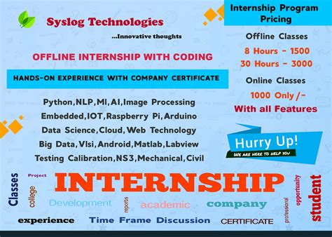 Internship Ai And Ml With Python — 2025 Hrs By Syslog Technologies
