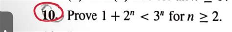 Solved 10 Prove 1 2n