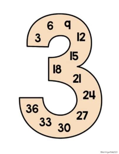 Disco Floral Classroom Decor Skip Counting Posters Multiples Display