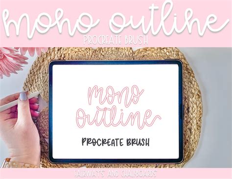 Mono Outline Procreate Brush By Teach Simple
