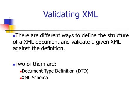 Xml Validationsppt