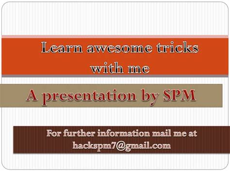 Learn Awesome Hacking Tricks Pptx