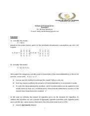 Study Guide On Econometrics Tutorial Course Hero