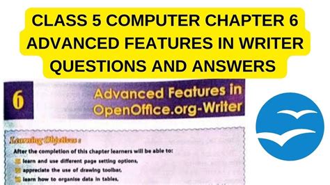 Class 5 Computer Chapter 6 Advanced Features In Writer Questions And Answers By Asif Sir Youtube