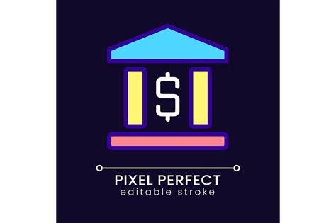 Bank Building Pixel Perfect RGB Icon MasterBundles