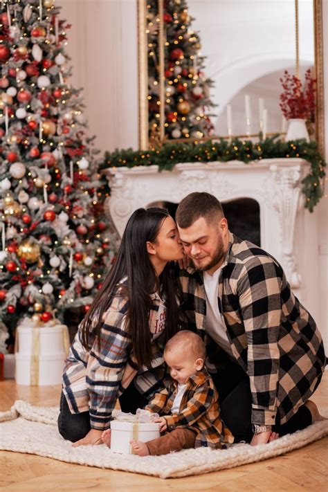 Фото малышей Семейные новогодние фотографии Рождественская
