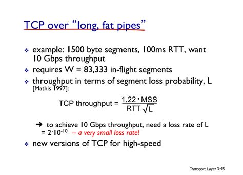 solved from the plot on slide 44 note that the tcp send