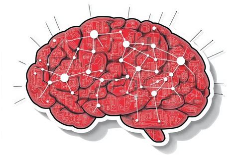 vibrant red brain interconnected glowing neural networks radiating nodes illustrating advanced