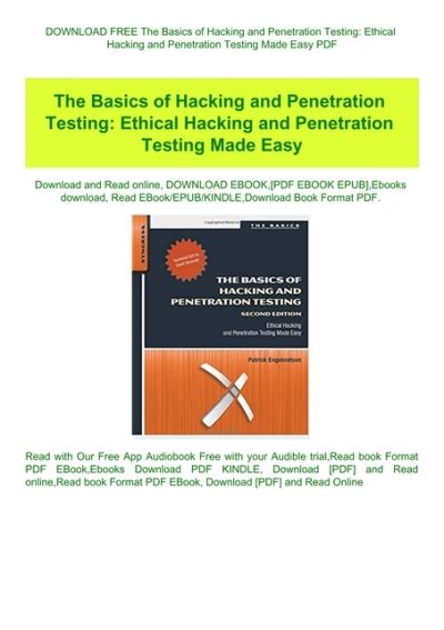 DOWNLOAD FREE The Basics Of Hacking And Penetration Testing Ethical Hacking And Penetration