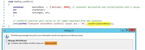 D365fo Ax X Dynamics Ax Tutorial X Containers Functionality Ax Dynamics 365 For