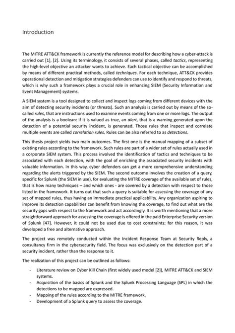 Mapping Security Information And Event Management Siem Rules To Tactics And Techniques Of The