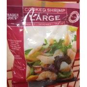Trader Joe S Shrimp Large Cooked Frozen 50 70 Count Peeled Deveined Tail Off Calories