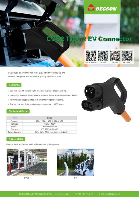 Ccs2 Type 2 Ev Connector Is Equipped With A Vehicle Plug And Cable To Charge The Electric